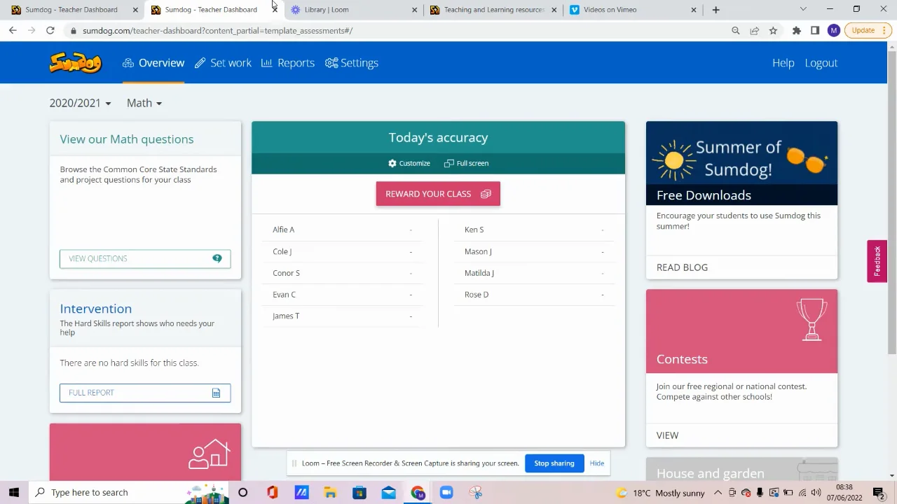 Sumdog - Teacher Dashboard - 7 June 2022 (6) on Vimeo