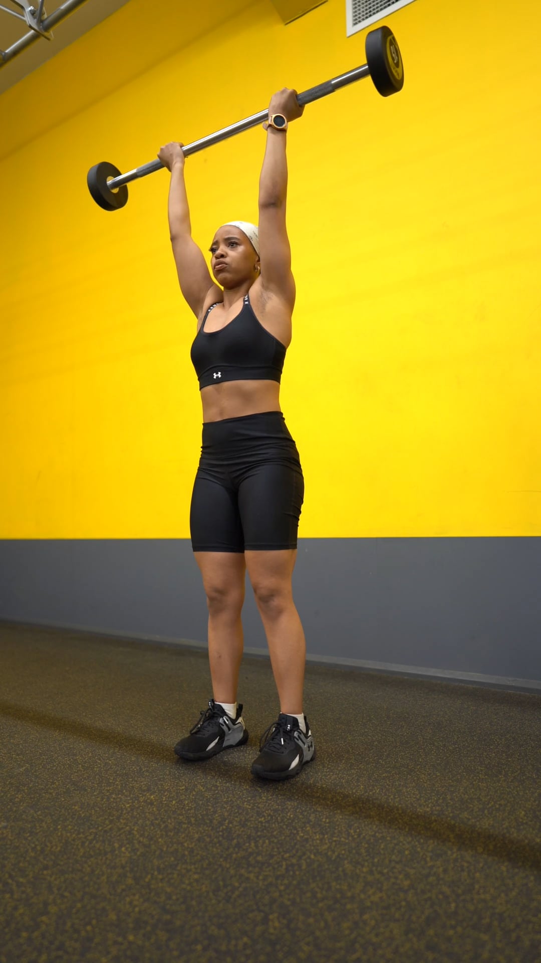 Reverse Grip Barebell Shoulder Press on Vimeo