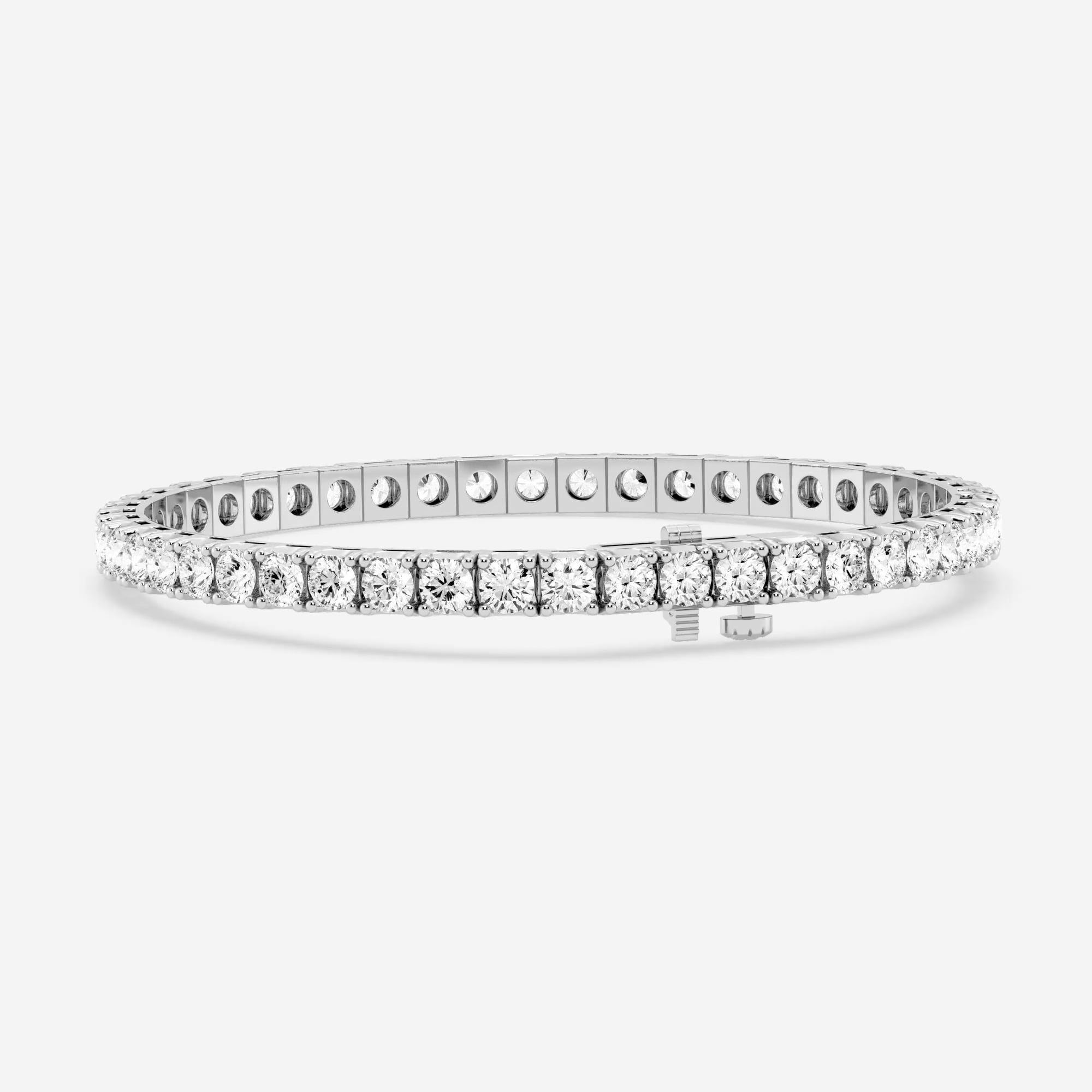 12 Ctw Round Lab Grown Diamond Four Prong Tennis Bracelet 7 5 Inches