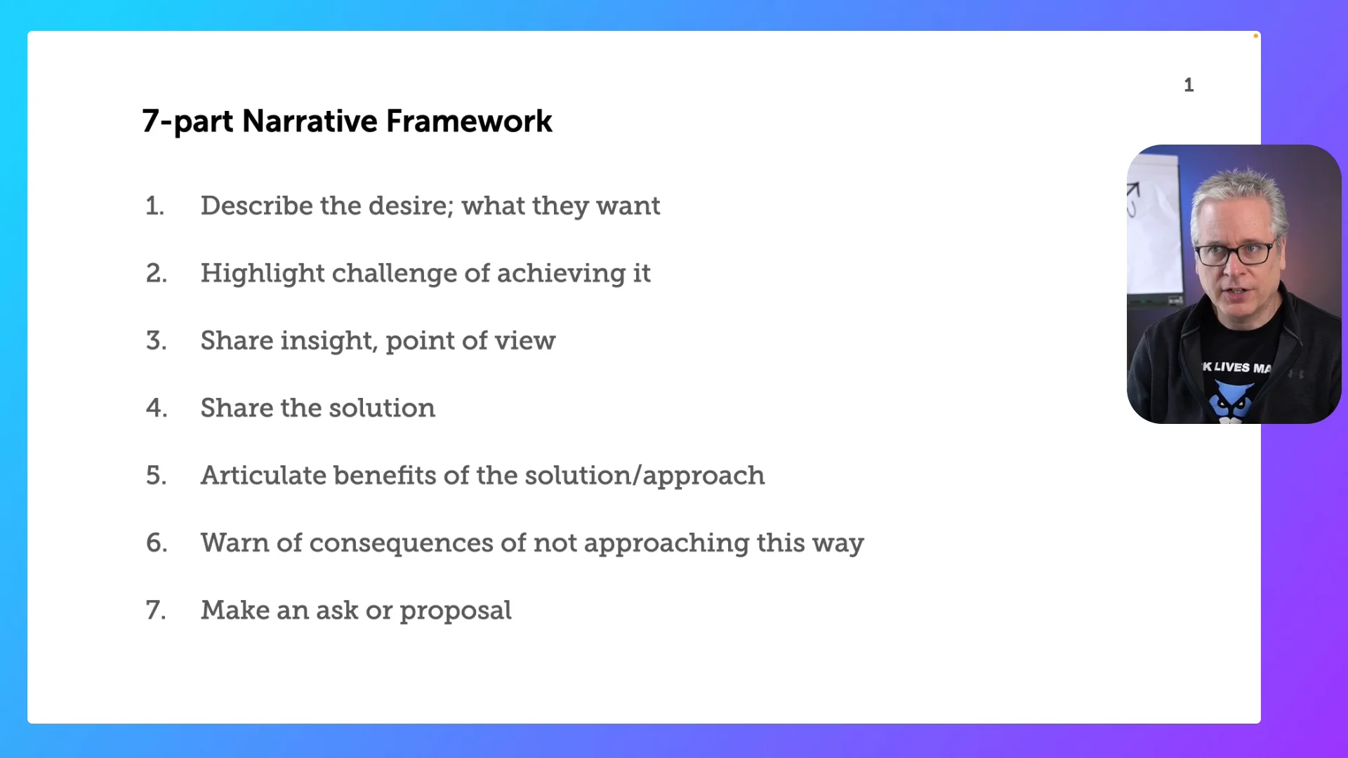 7-part framework on Vimeo
