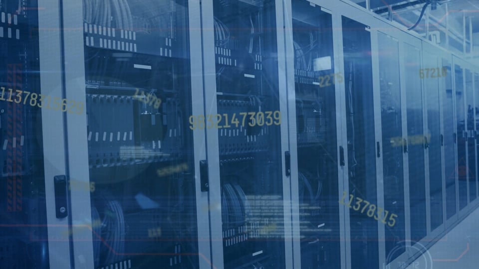 Animation Of Data Processing Over Server Room Video From Pikwizard 