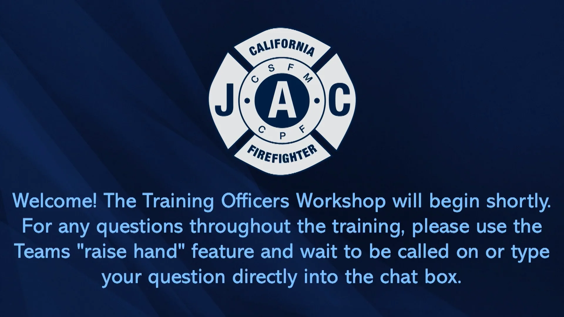 Training Officers Workshop - CalJAC TO Workshop June 2022 on Vimeo