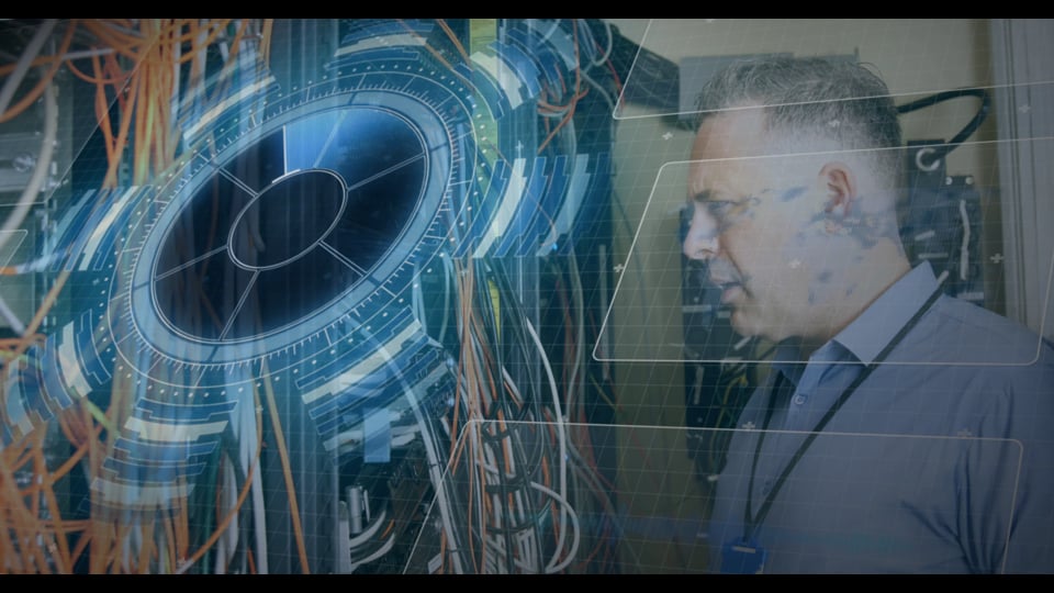 Animation of text with globe and network of connections Video from ...