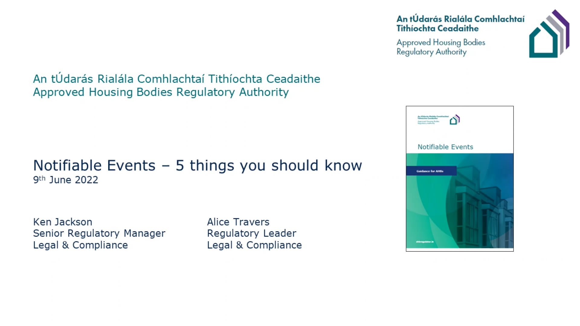 Notifiable Events webinar on Vimeo