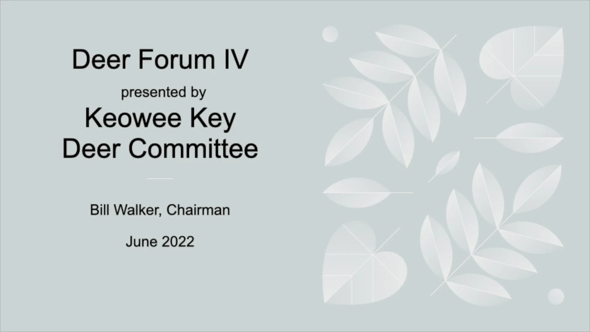 Keowee Key Deer Forum IV