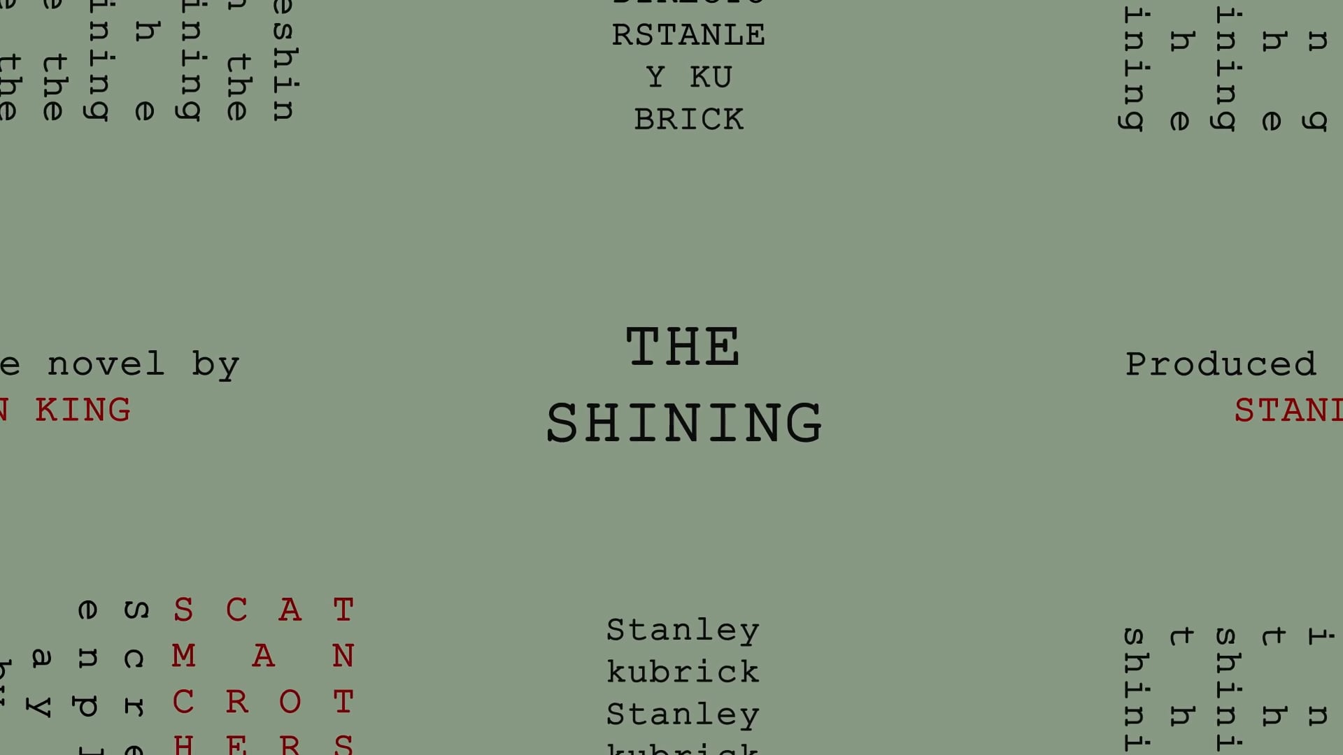 The Shining title sequence on Vimeo