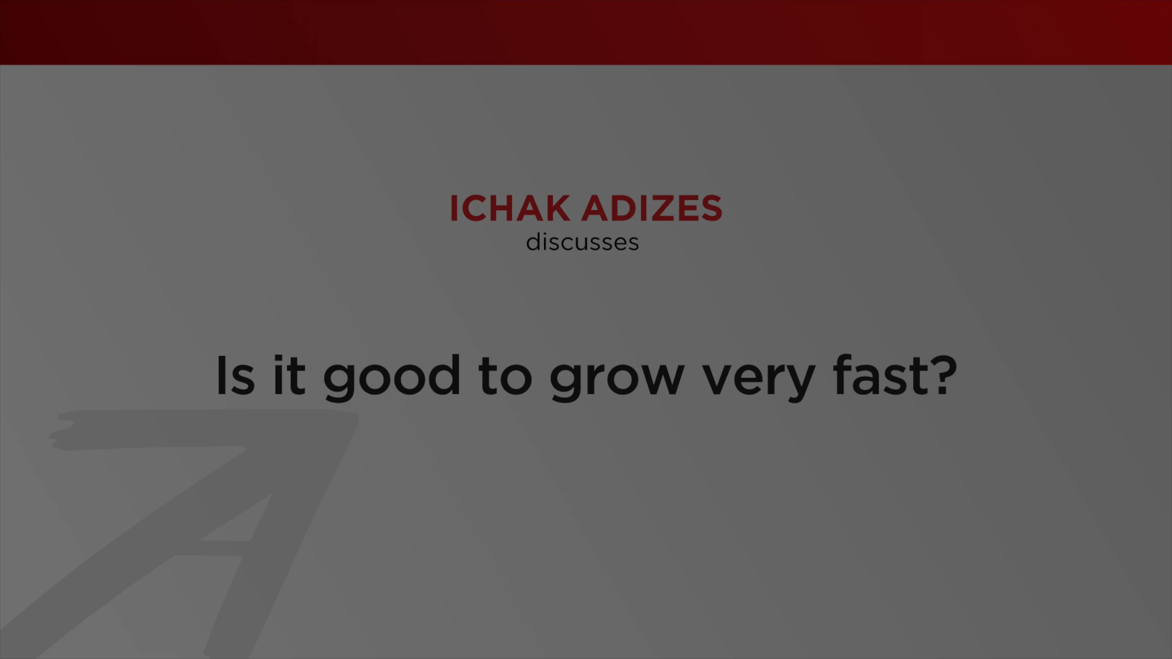 Is it good to grow very fast? on Vimeo