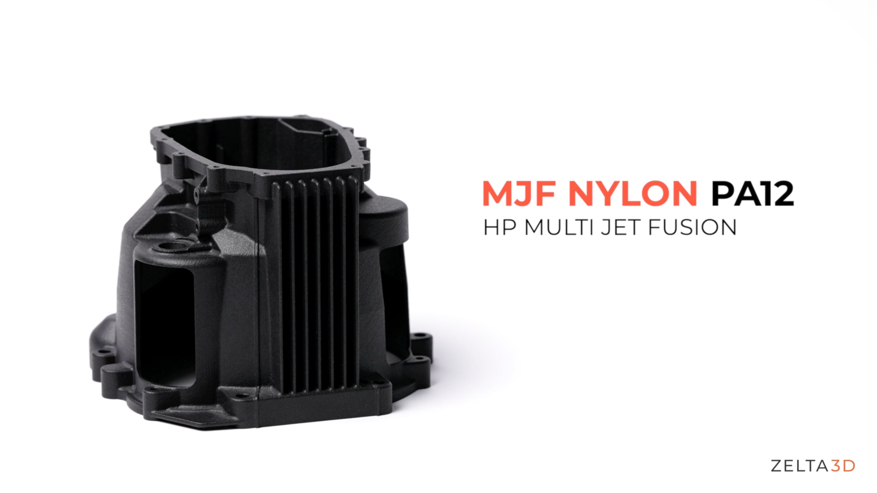 Zelta3D MJF Nylon PA12 Black 360 Product Video on Vimeo
