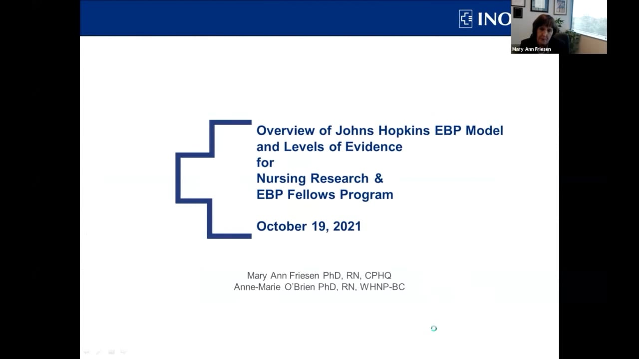 2021 EBP Fellows: Overview of John Hopkins EBP Model and Levels of ...