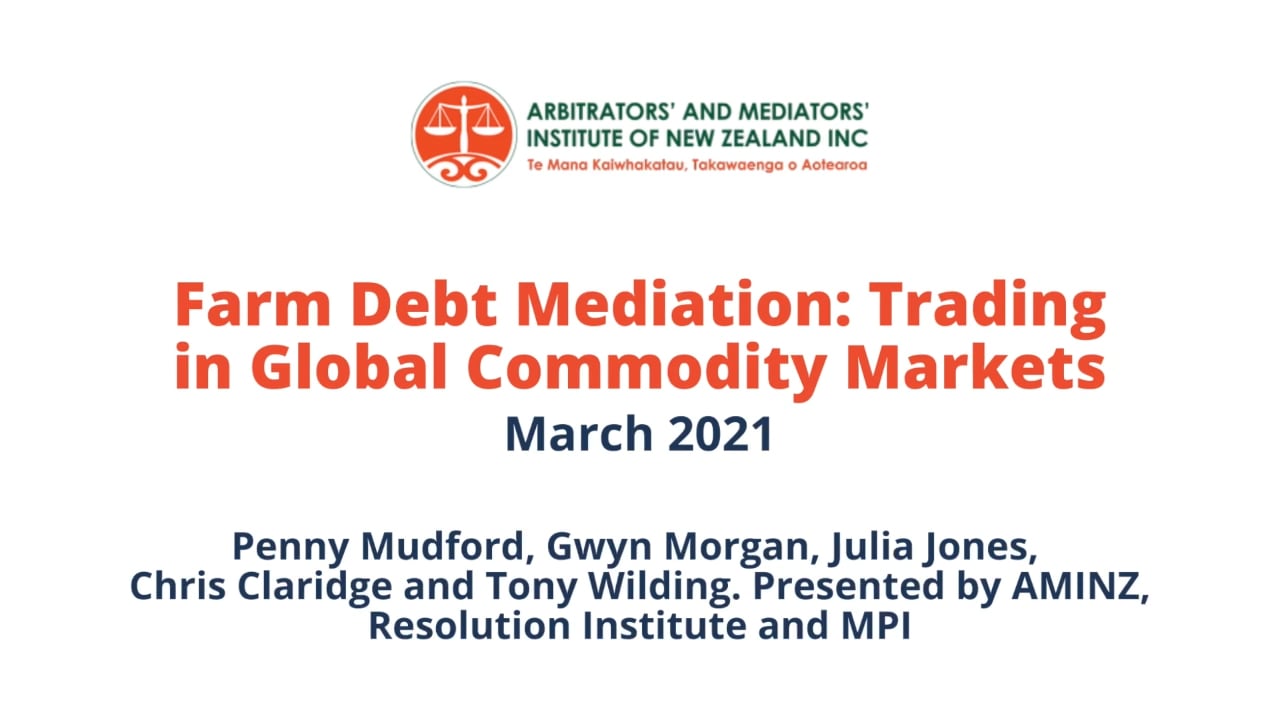 WEBINAR: Farm Debt Mediation - Trading in Global Commodity Markets on Vimeo