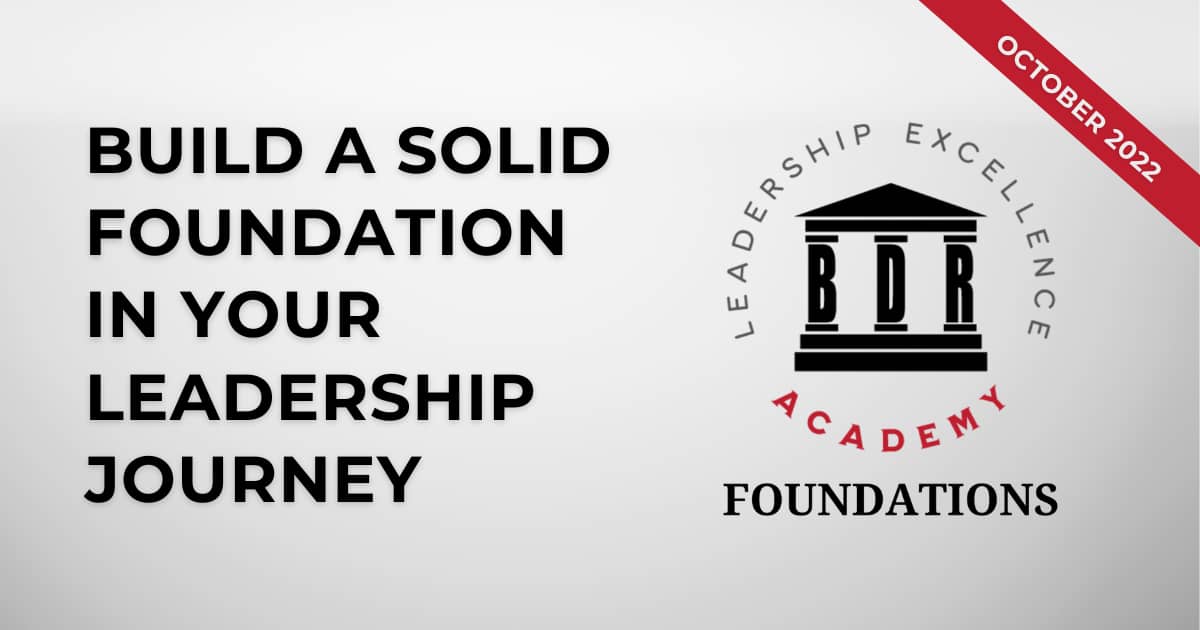 Build a Solid Foundation in your Leadership Journey on Vimeo