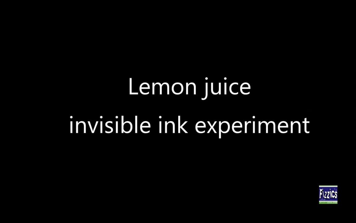 Lemon Juice Invisible Ink Experiment on Vimeo