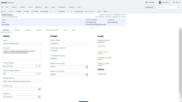 See a Demo of Ivanti Neurons for PPM | Ivanti