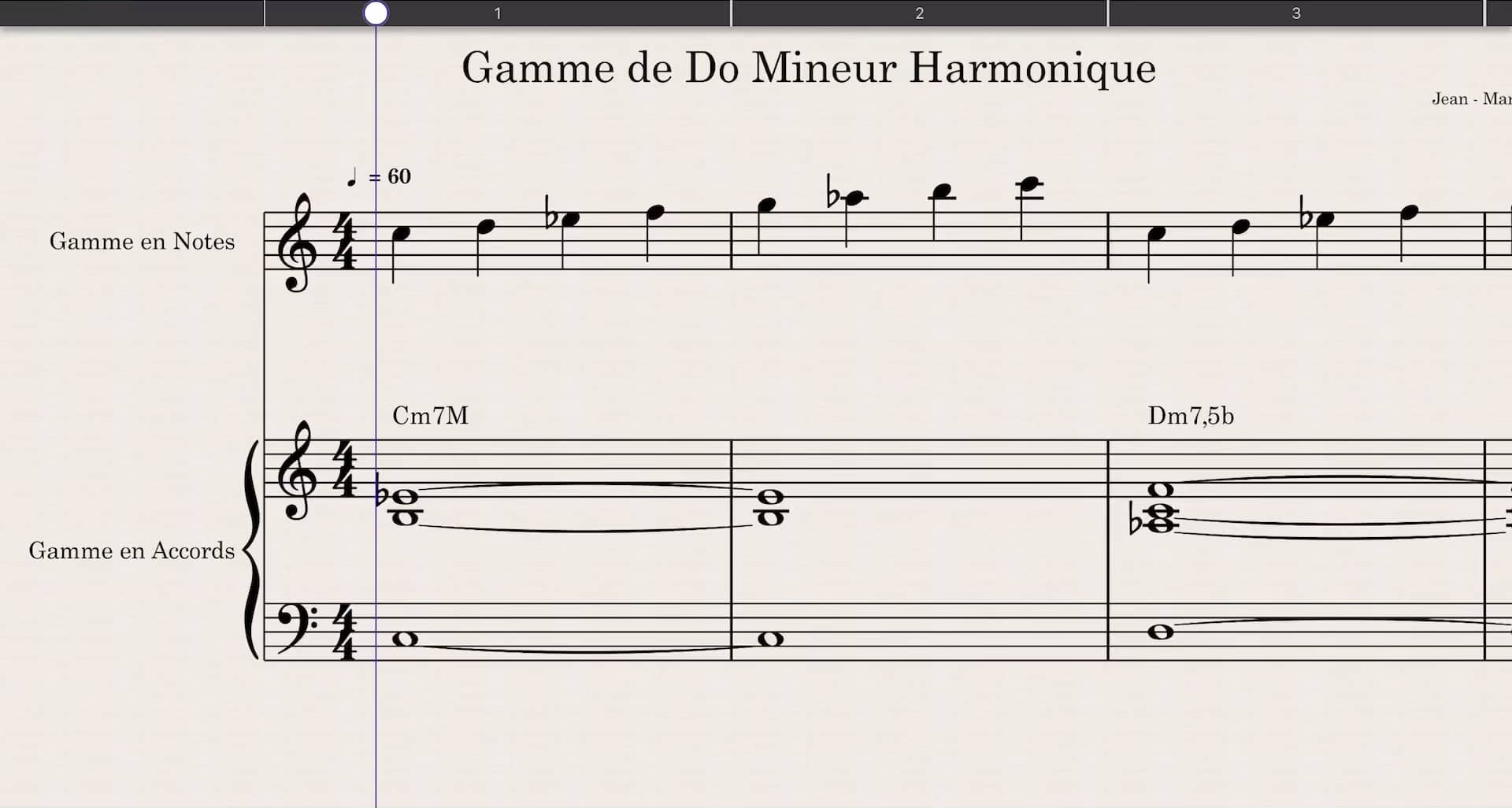 Gamme de Do Mineur Harmonique on Vimeo