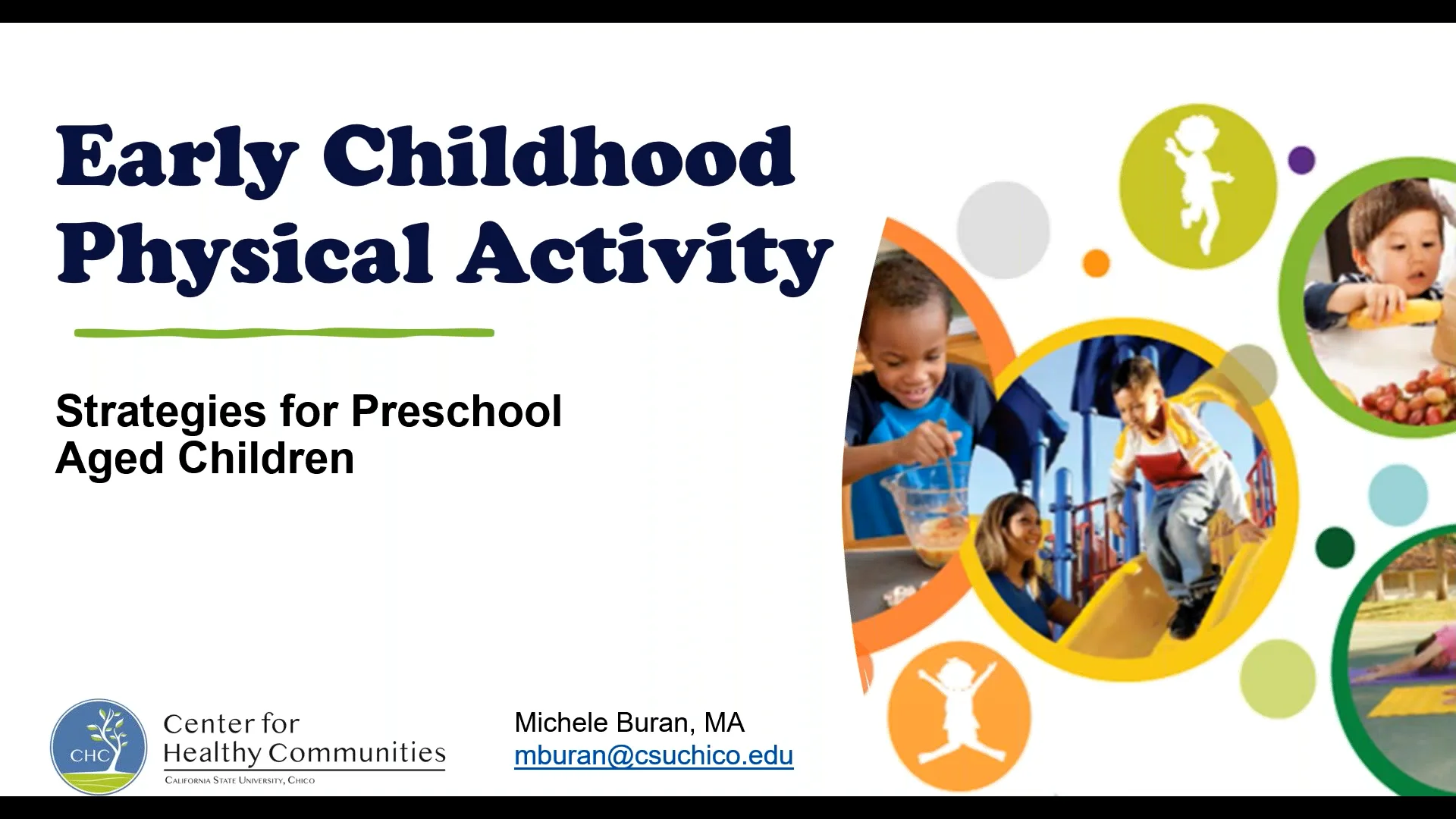 Early Childhood Physical Activity- Strategies to Engage Preschool ...