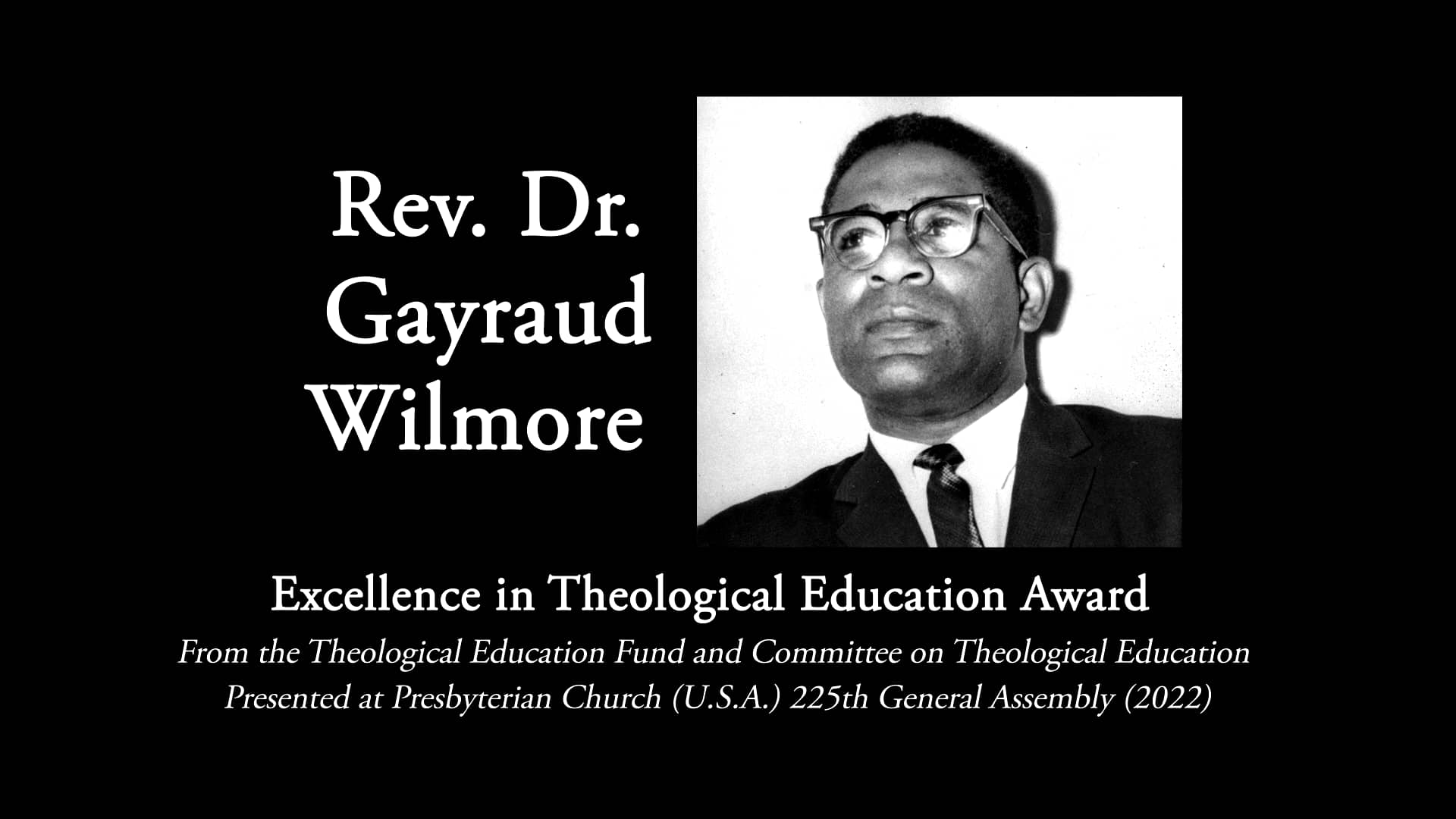 Rev. Dr. Gayraud Wilmore on Vimeo