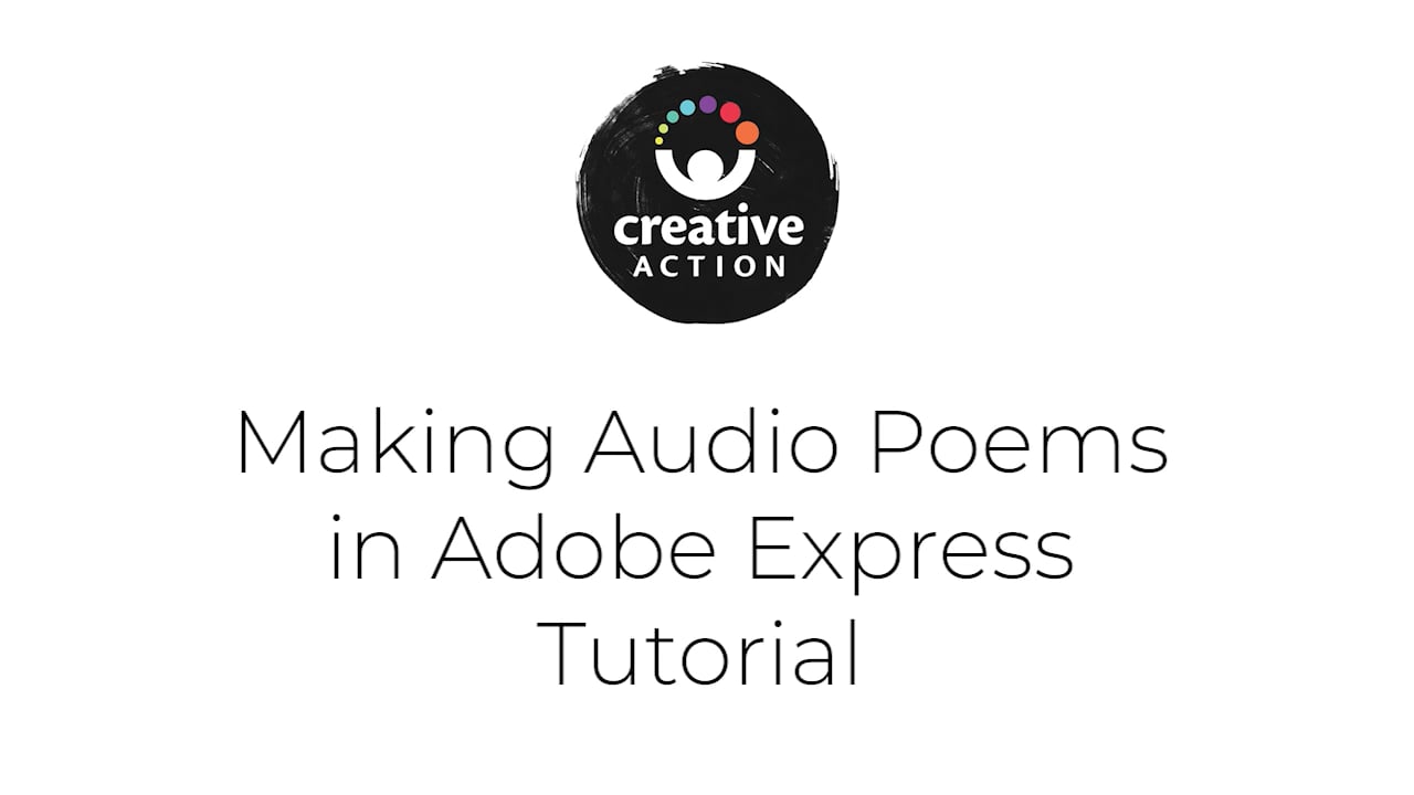 Making Audio Poems in Adobe Express Tutorial on Vimeo