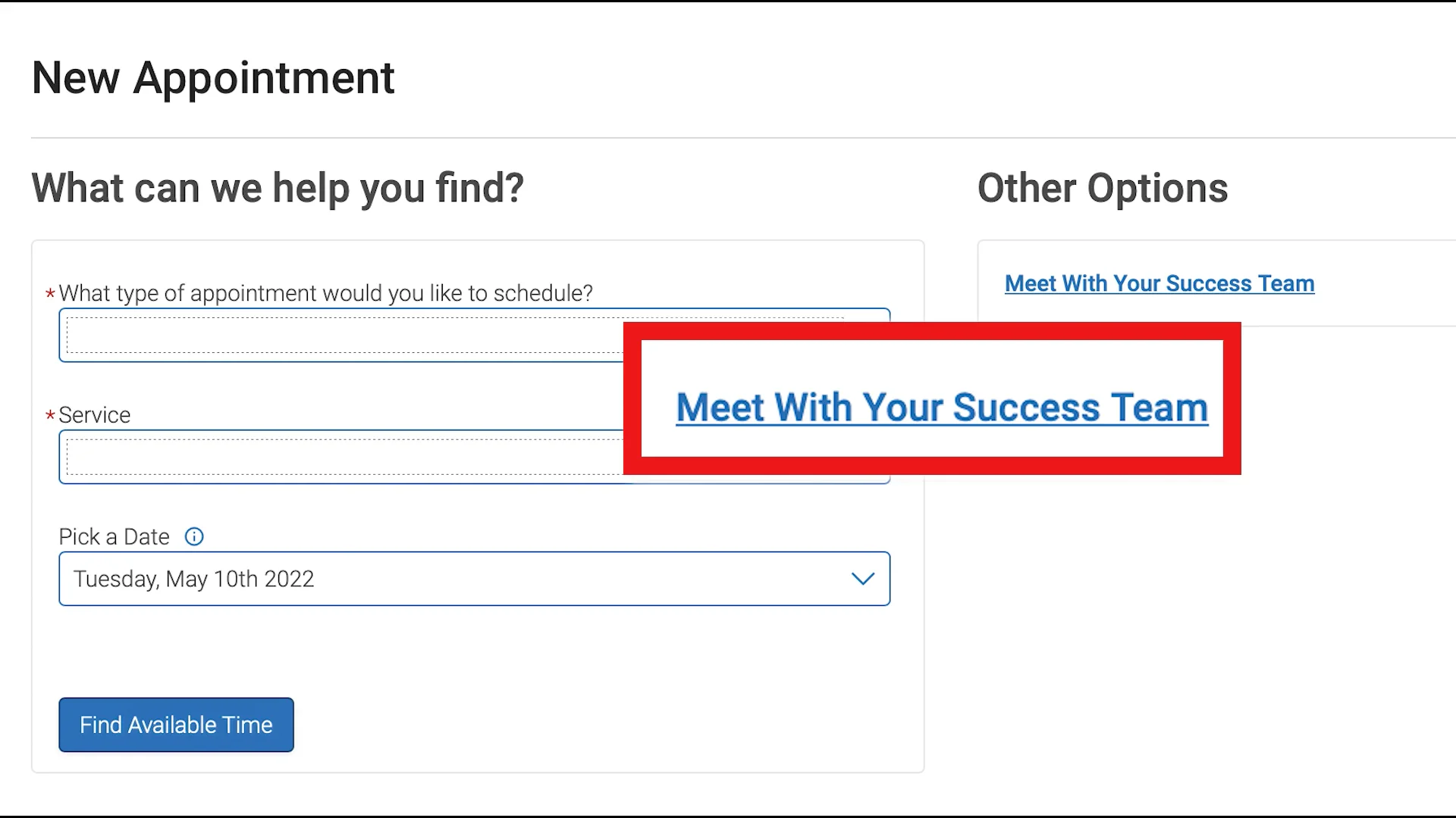 Find Your Student Success Team