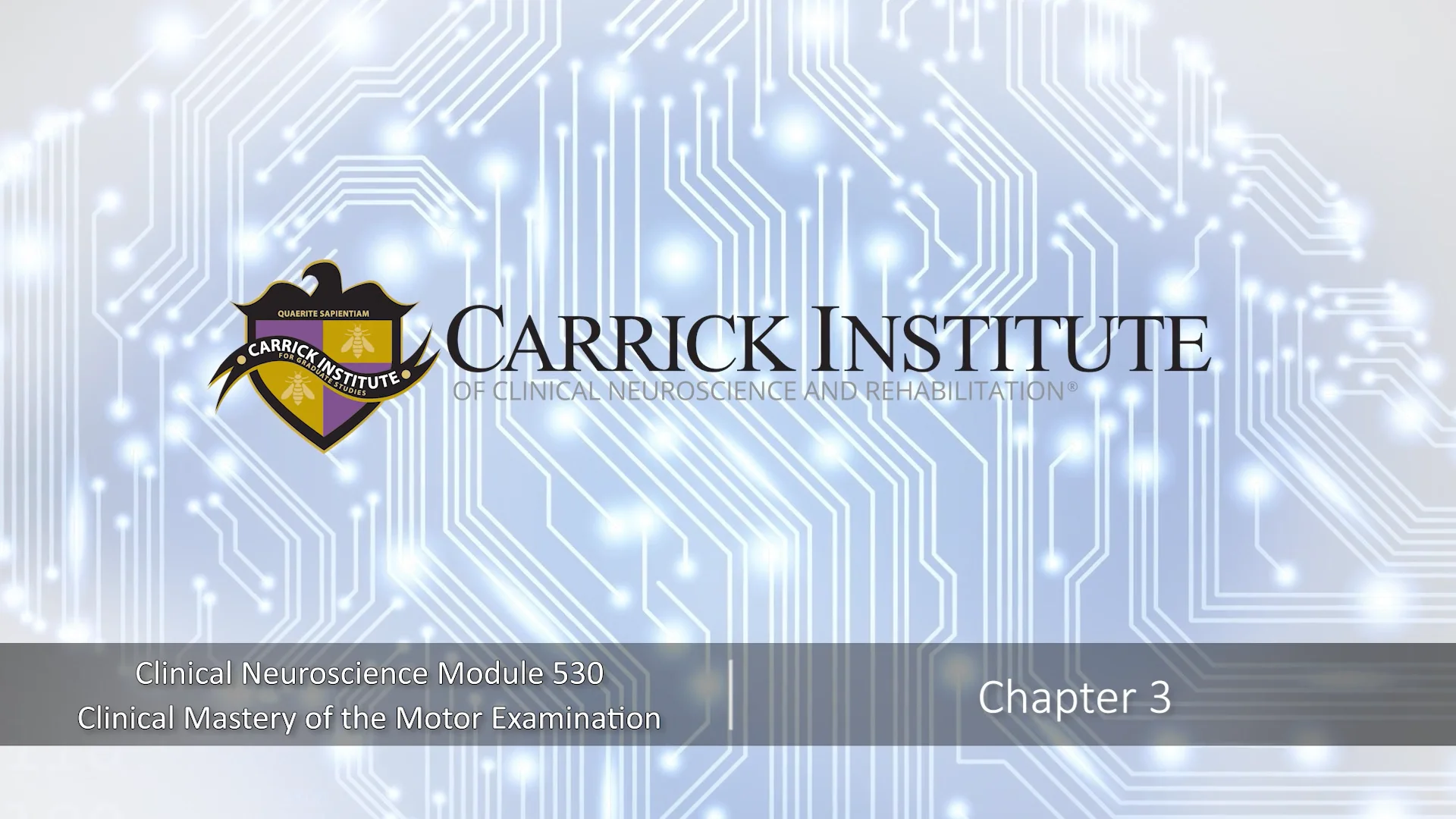 Module 530 Motor Exam - Module 530 Chapter 3 on Vimeo