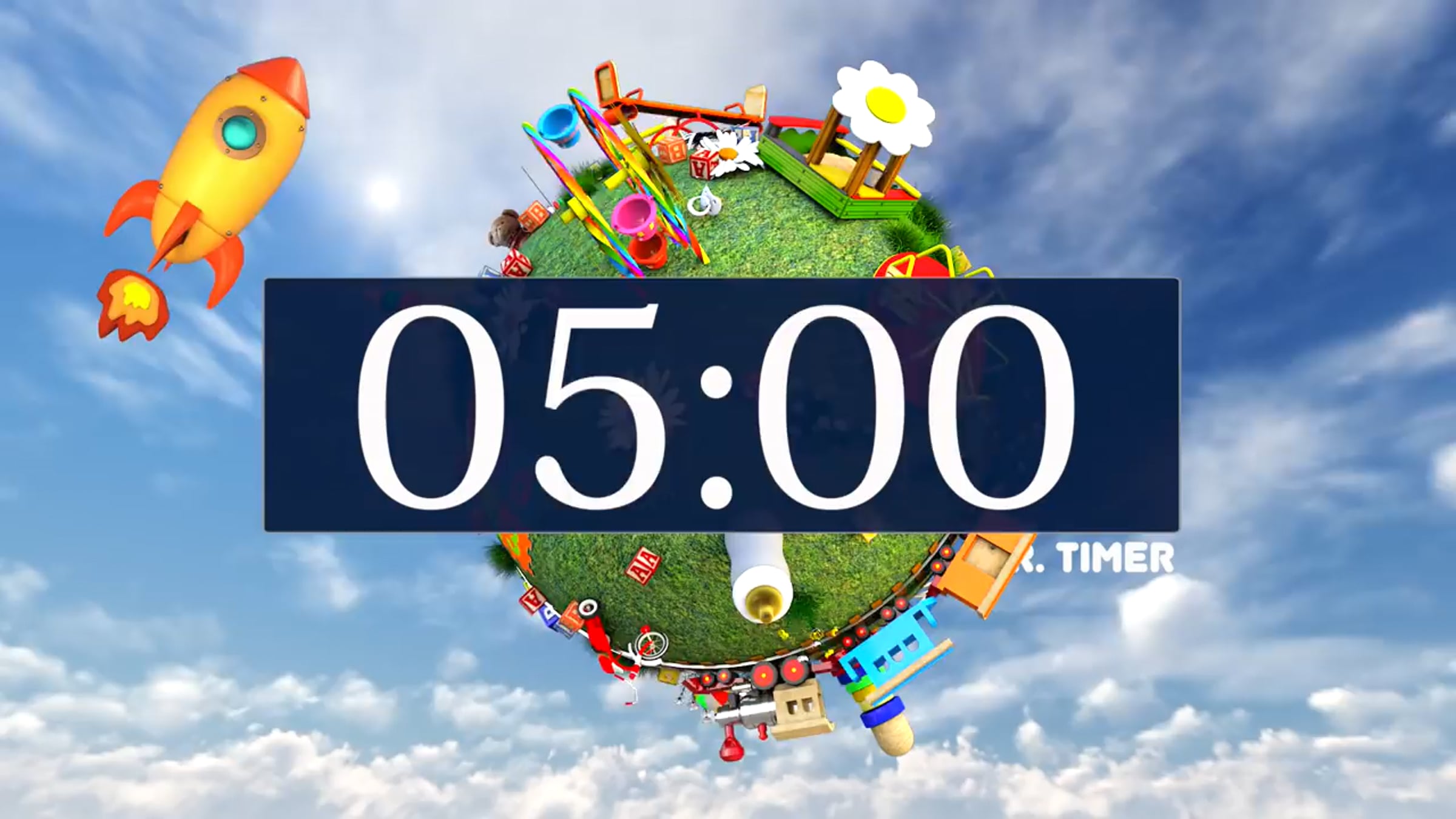 5 Minute Timer with Relaxing Upbeat Music and Alarm! Countdown Clock ...