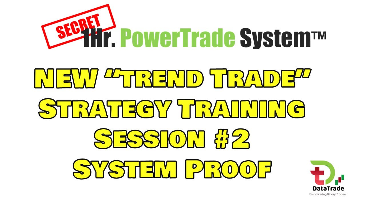 Datatrade "Trend Trade" Strategy Training Session #2 - How to Use it on ...