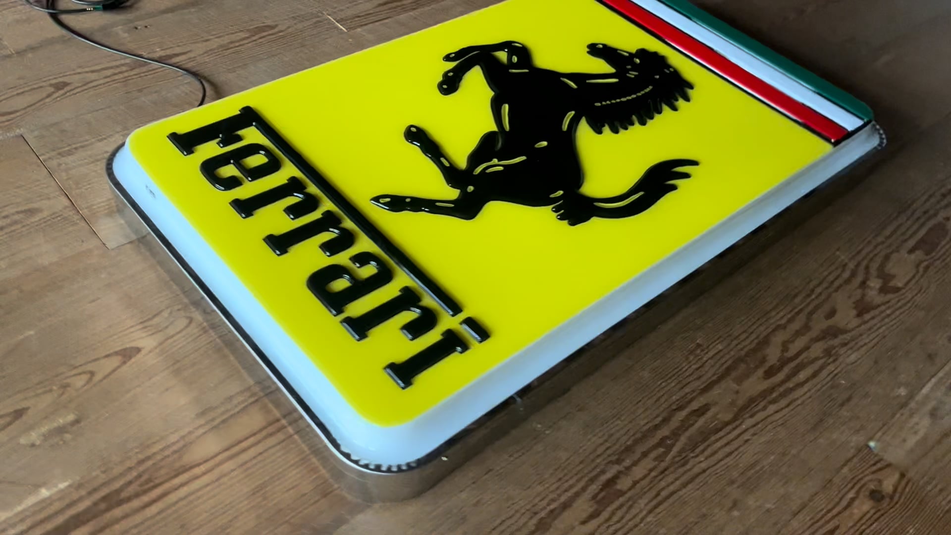 Illuminated Ferrari Dealership Sign by Neon Modena - Walk Around on Vimeo