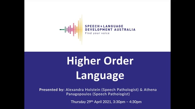 Legacy SALDA webinars - Language Disorder Australia