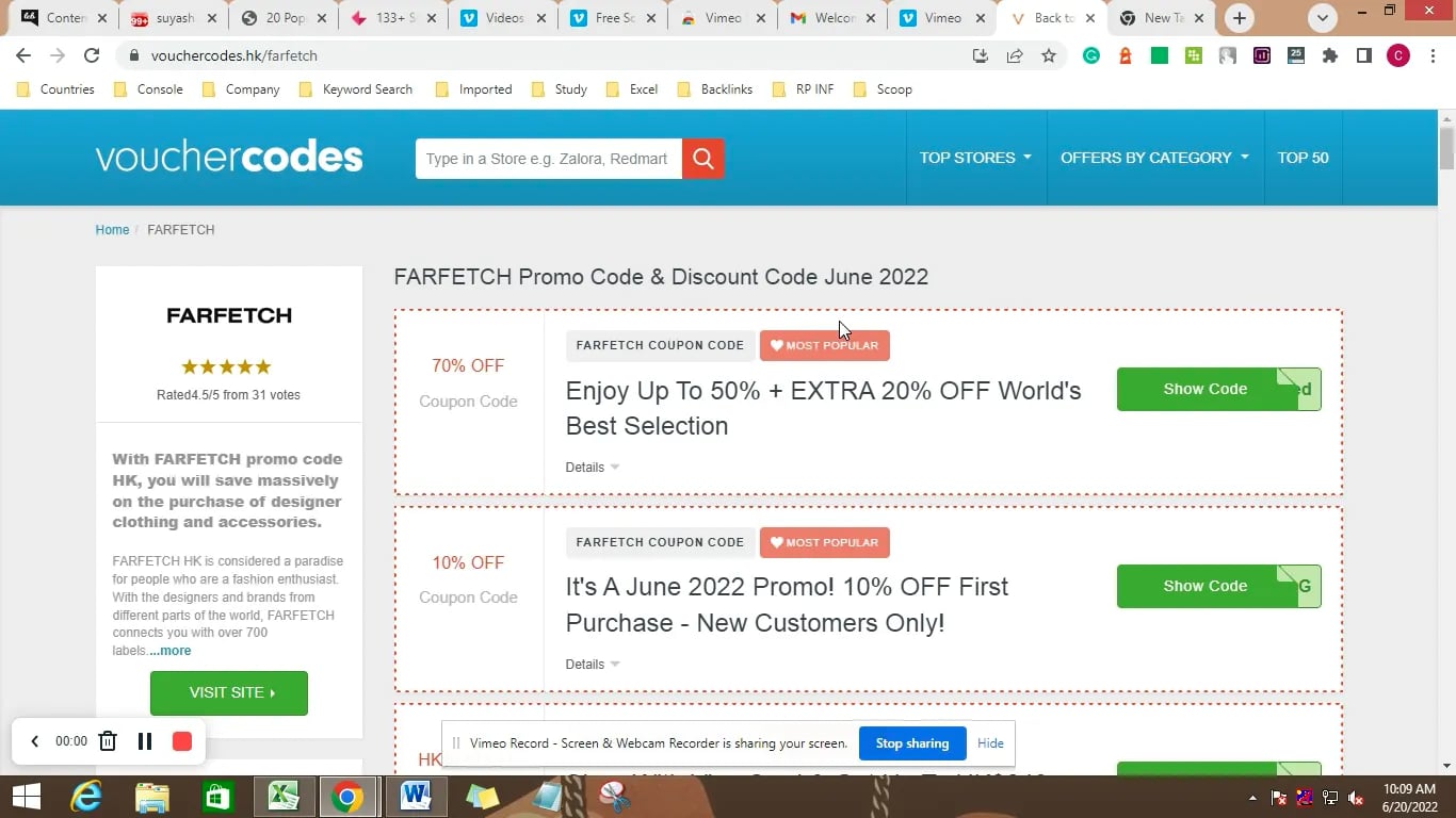 Grab the best of Farfetch Promo code on Vimeo