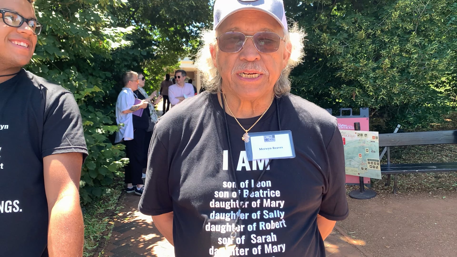 Merwyn Reaves speaks during a Juneteenth celebration at Monticello on Vimeo