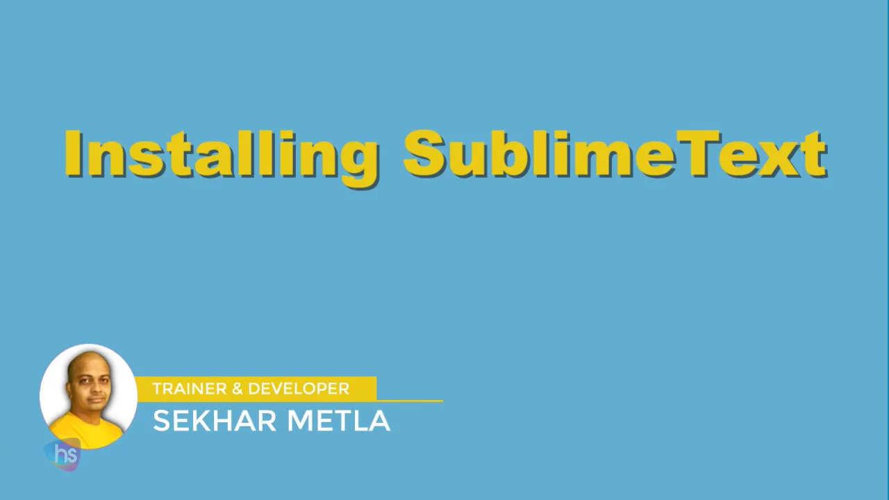 13b Installing Code Editor (Sublime Text) on Vimeo