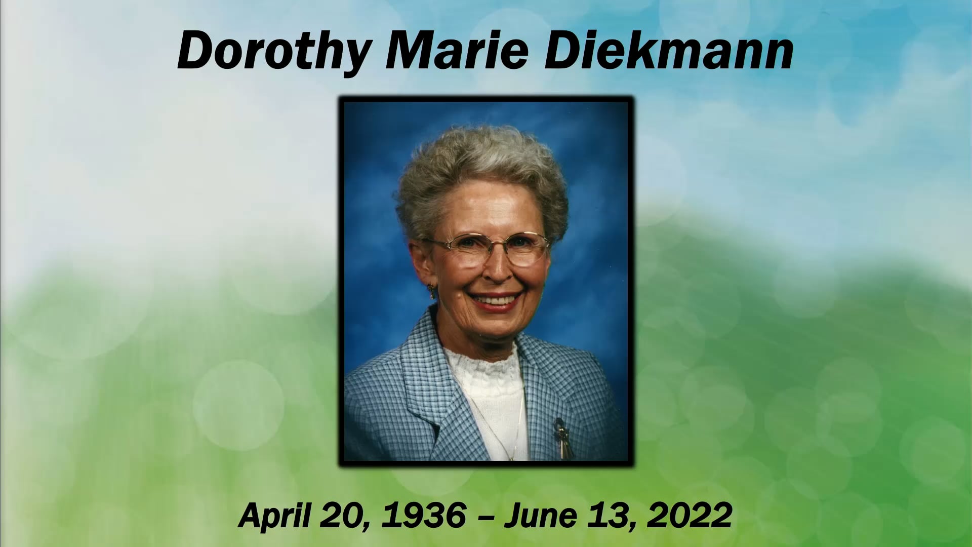 20220620 Dorothy Diekmann Memorial on Vimeo