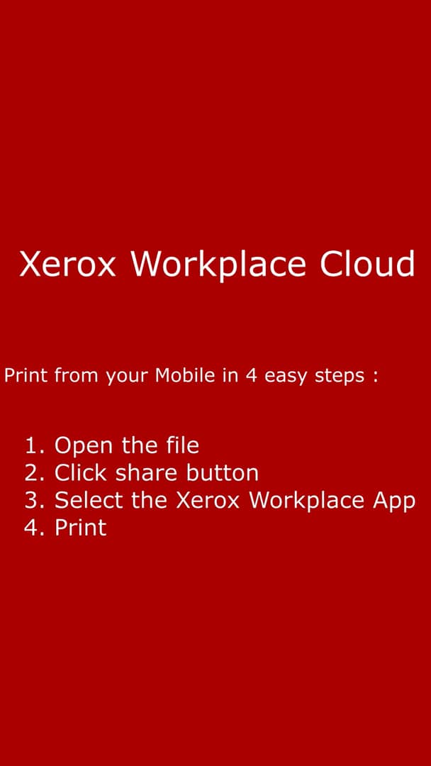 Xerox® Workplace Cloud - Print From Your Mobile Device on Vimeo