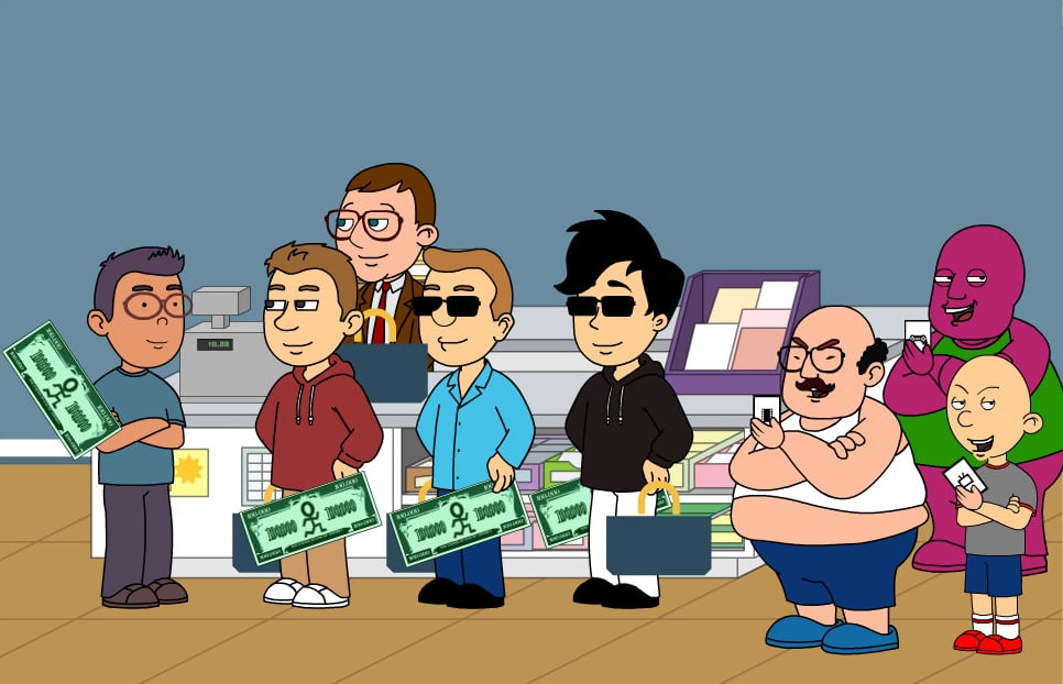 Albertes, Barney and Classic Caillou frame MKAnimates and get grounded ...