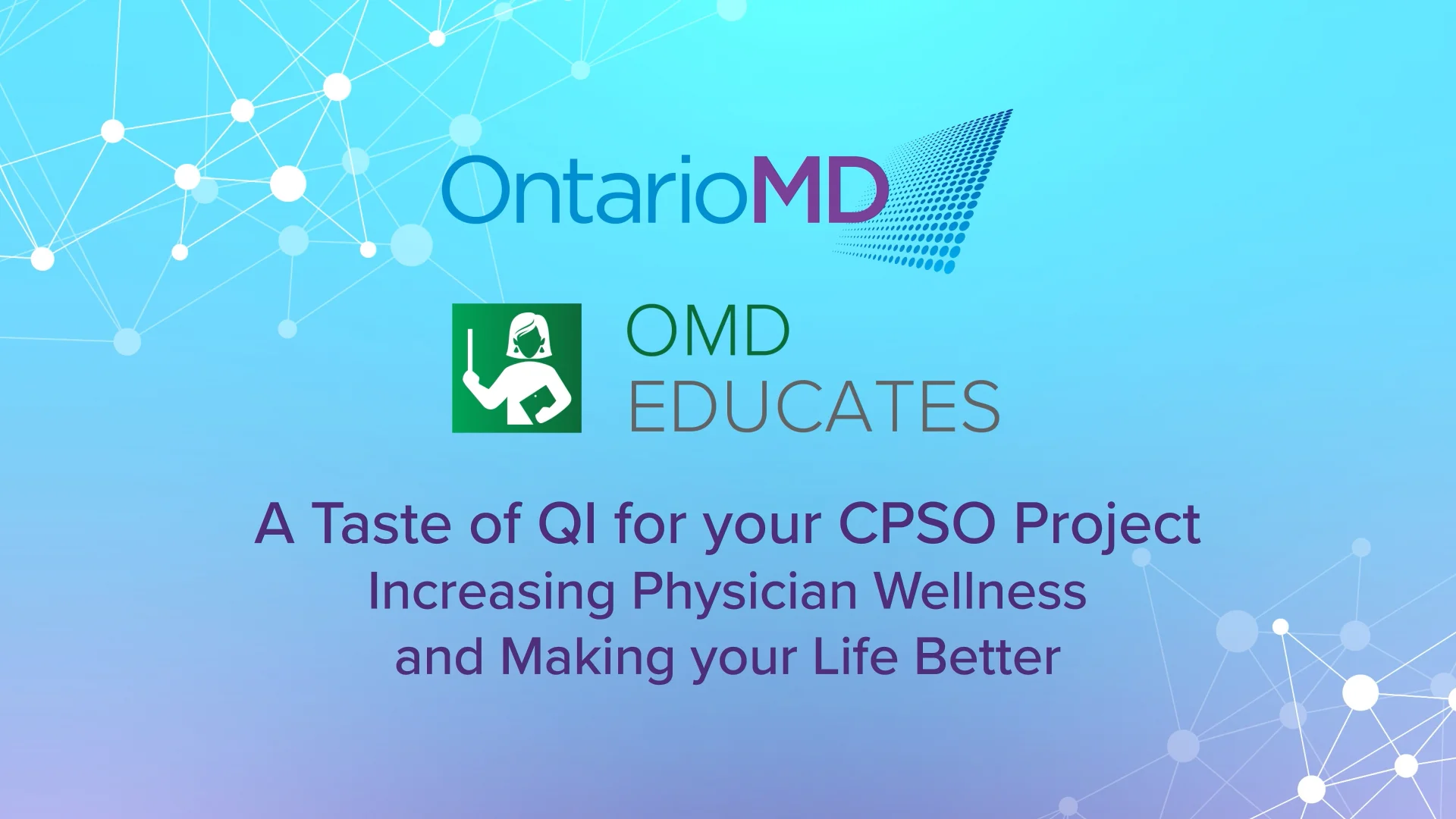 A Taste of QI for your CPSO Project - Increasing Physician Wellness on ...