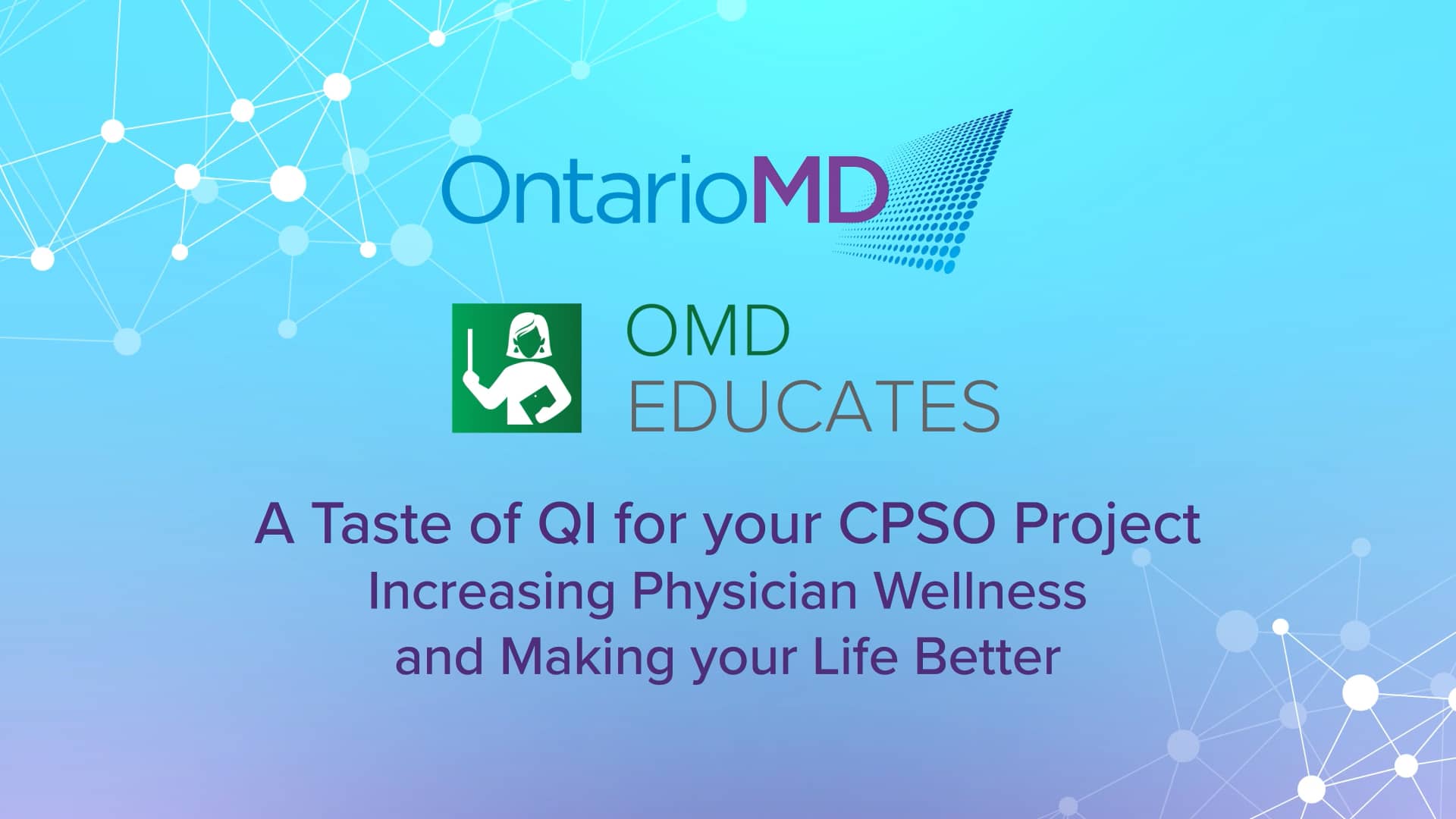 A Taste of QI for your CPSO Project - Increasing Physician Wellness on ...