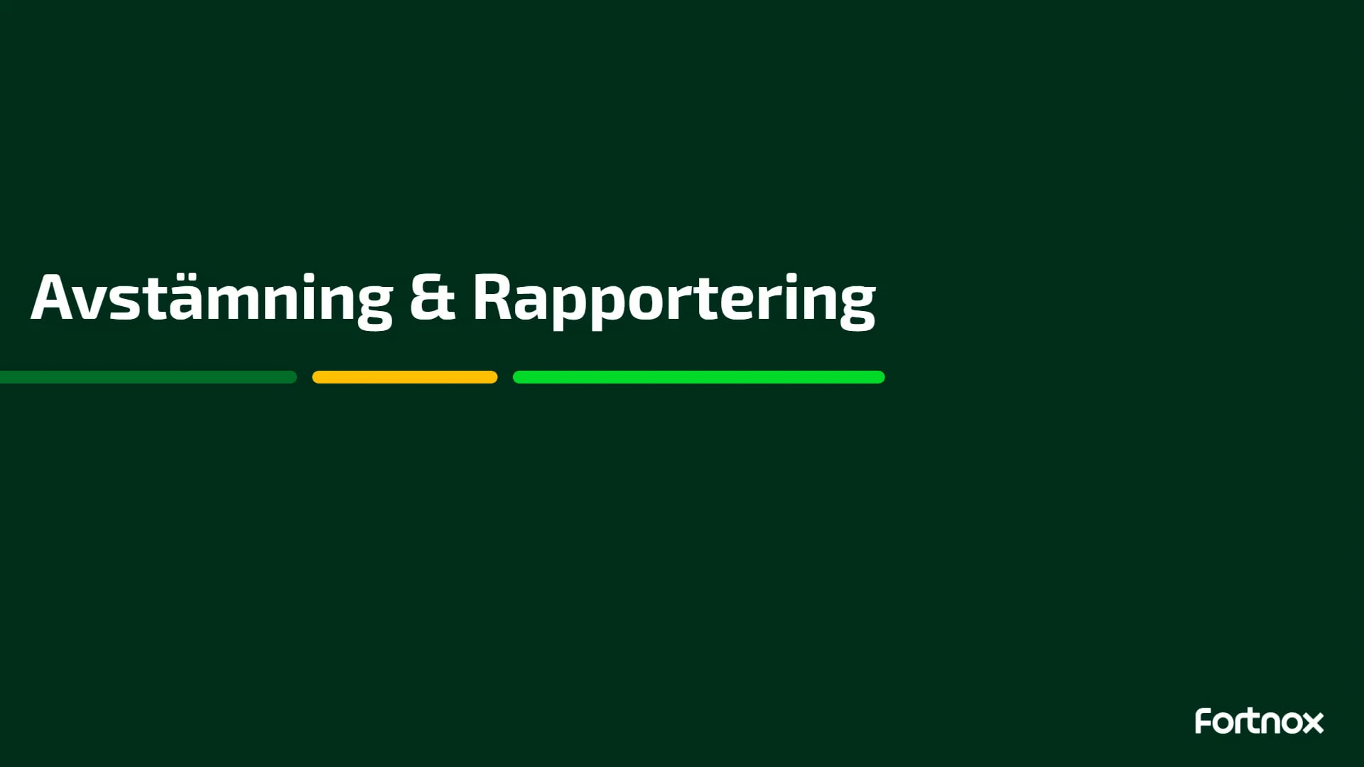 Fortnox Avstämning och rapportering on Vimeo