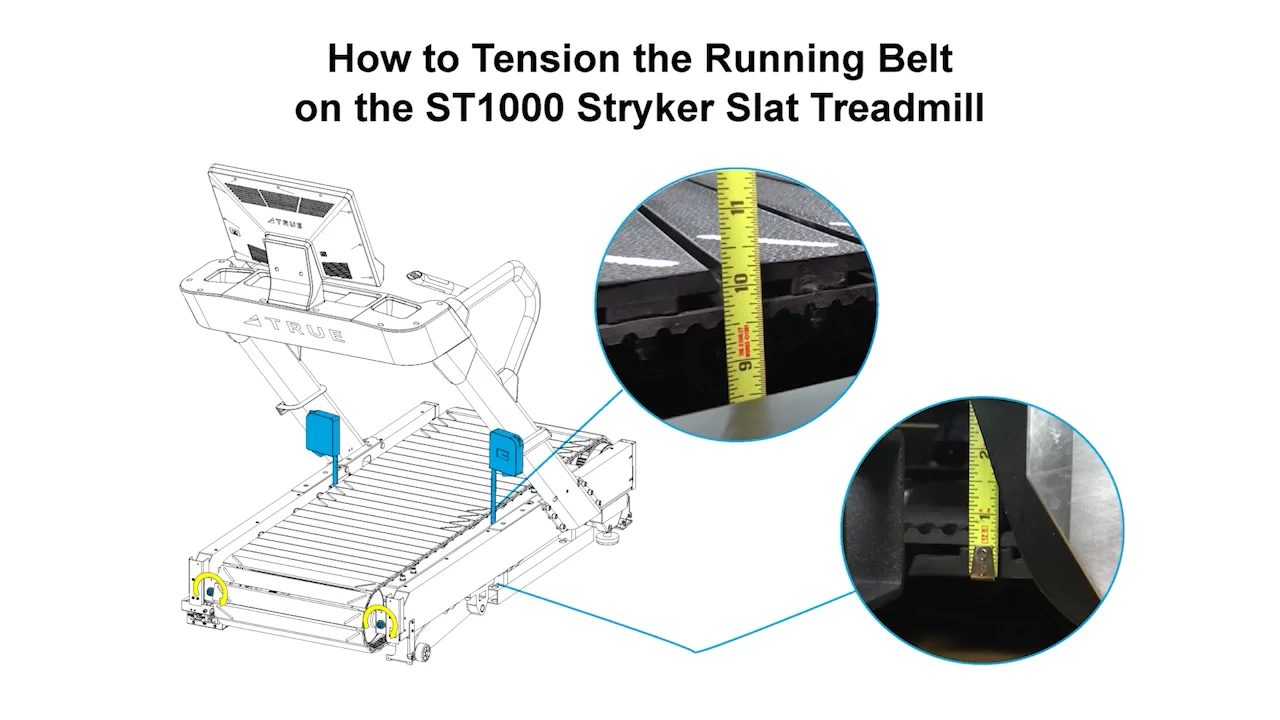 TRUE Stryker ST1000 Service Video - How to Tension the Running Belt on ...