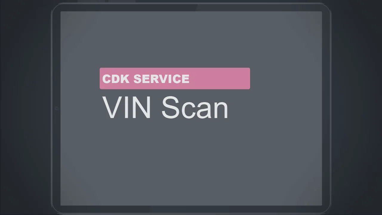 CDK Service Vin Scan Demo