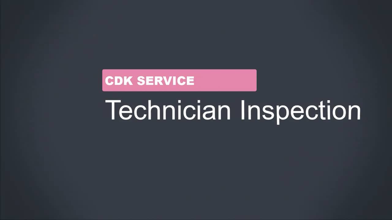 CDK Service Technician Inspection on Vimeo
