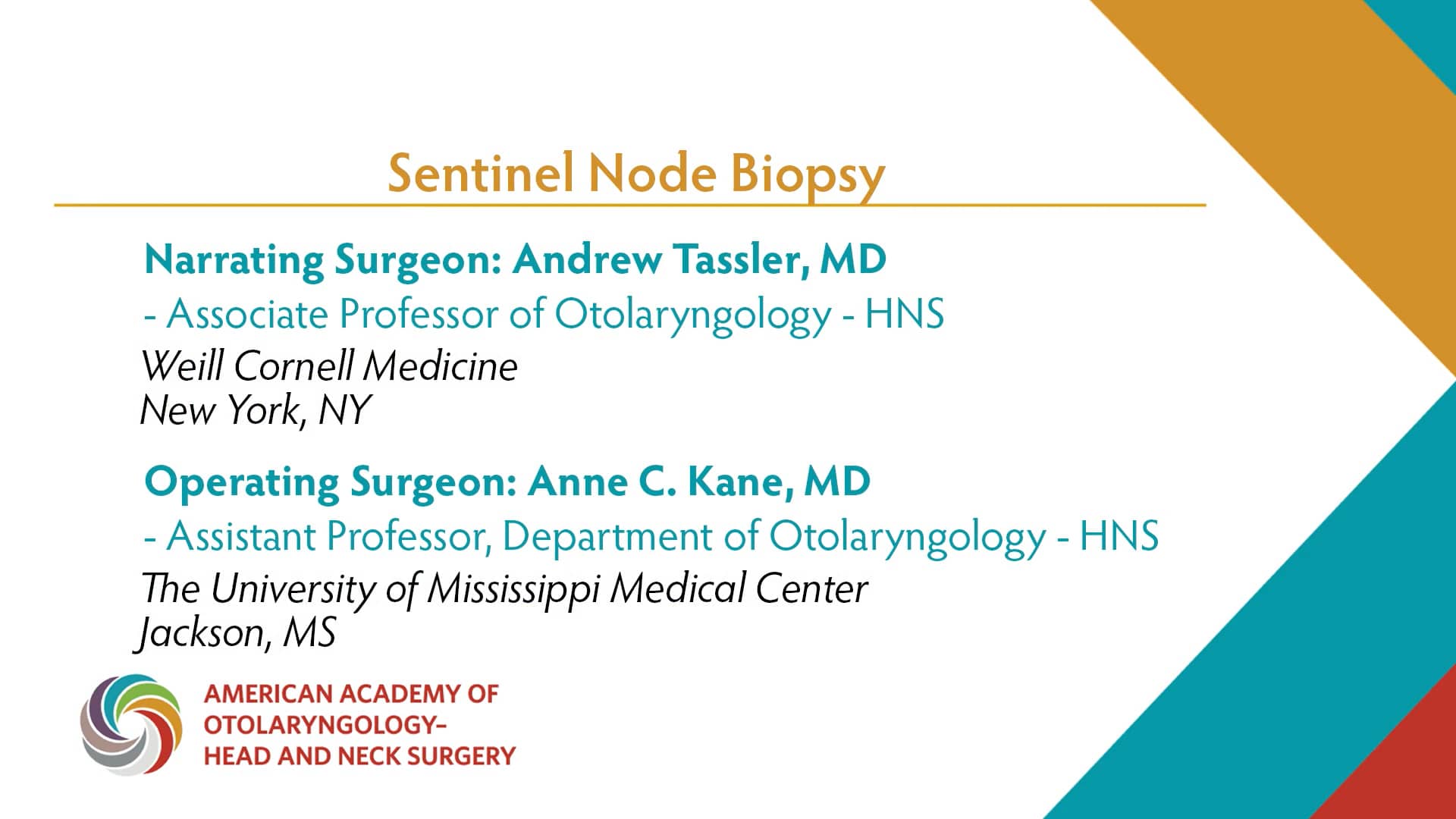 Sentinel Node Biopsy on Vimeo