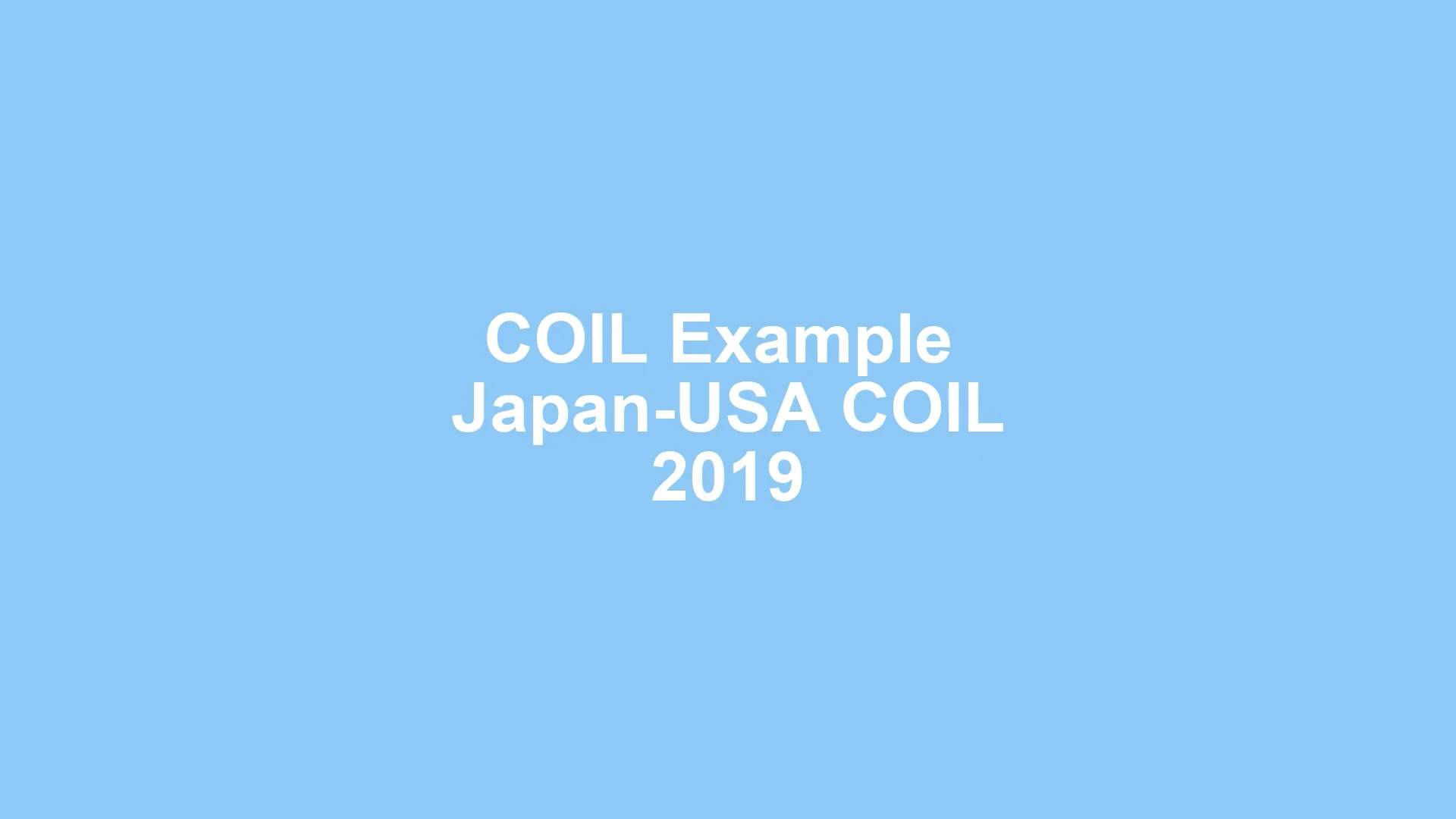 COIL Example Japan-USA COIL and UMAP-COIL