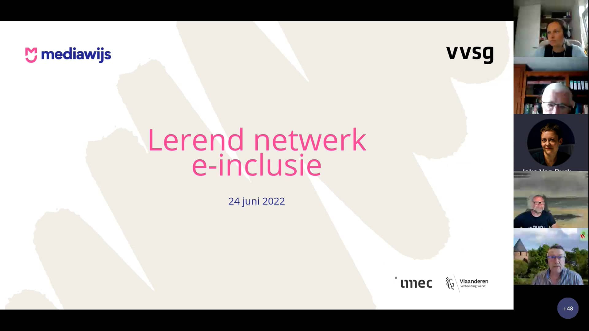 Lerend netwerk e-inclusie deel 1 24/06/2022 on Vimeo
