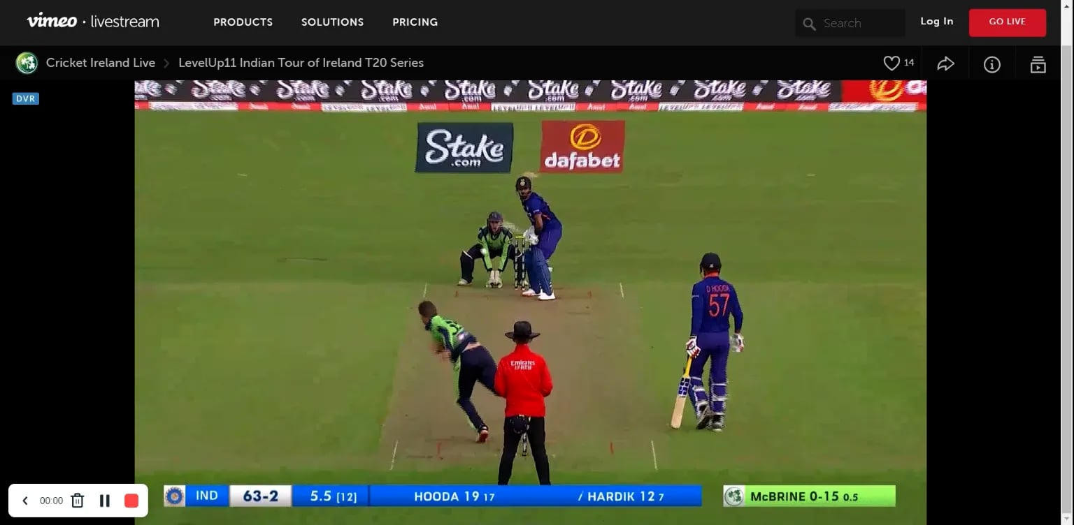 Conor Olphert's First International Over | Ind vs Ire t20 International ...