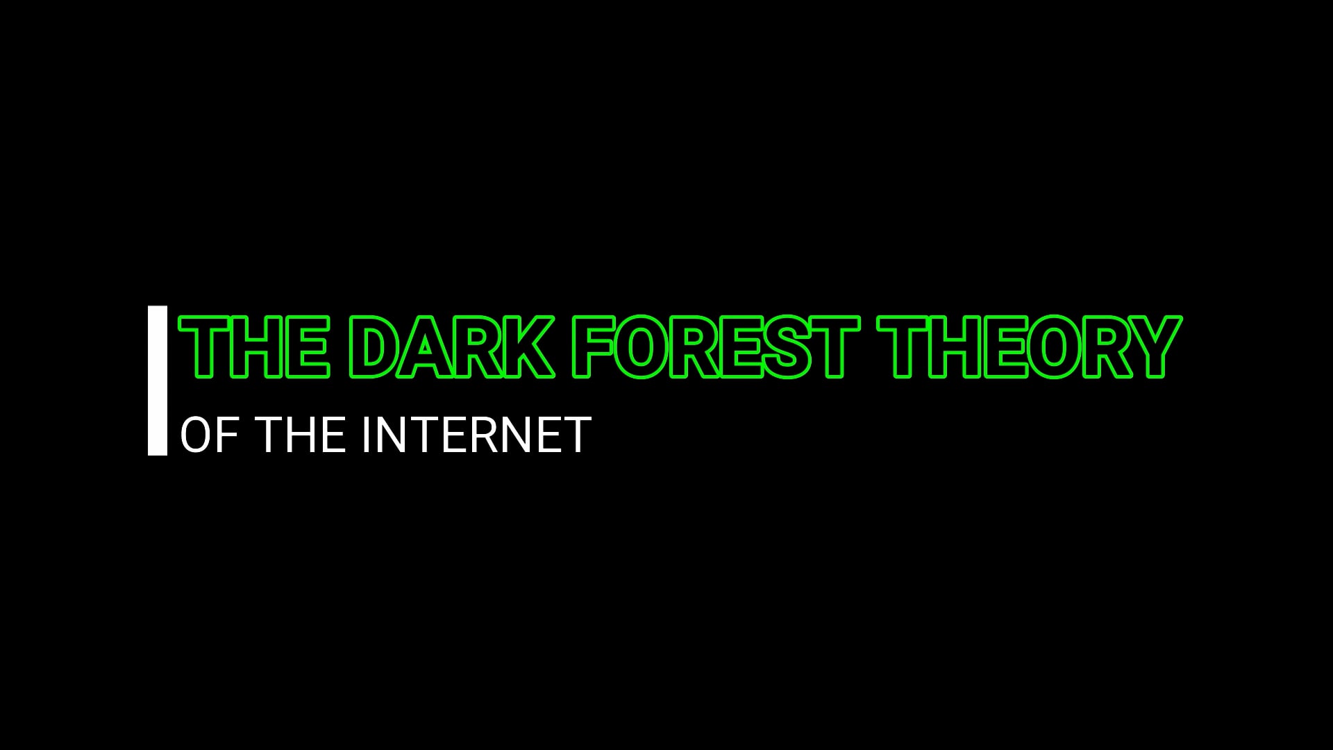 The Dark Forest Theory of the Internet on Vimeo