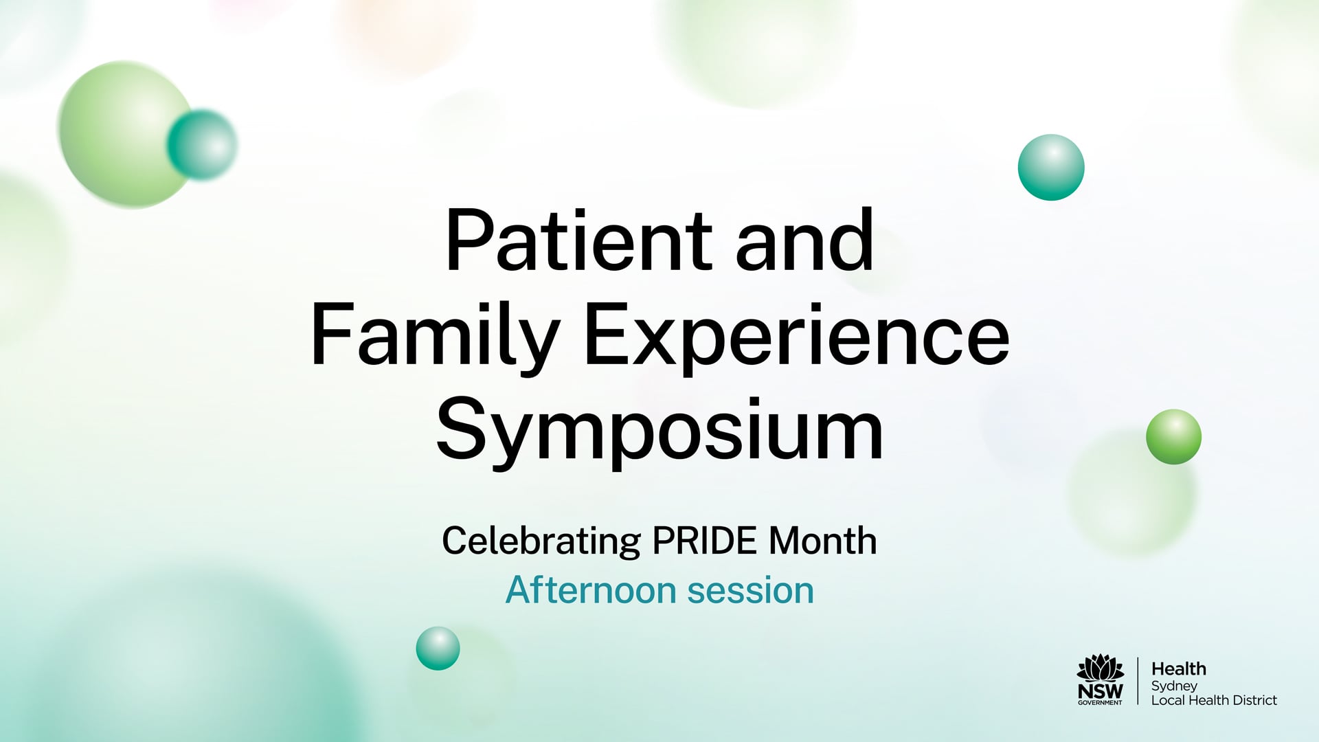 Patient and Family Experience Symposium (Part 2 — afternoon session) on ...