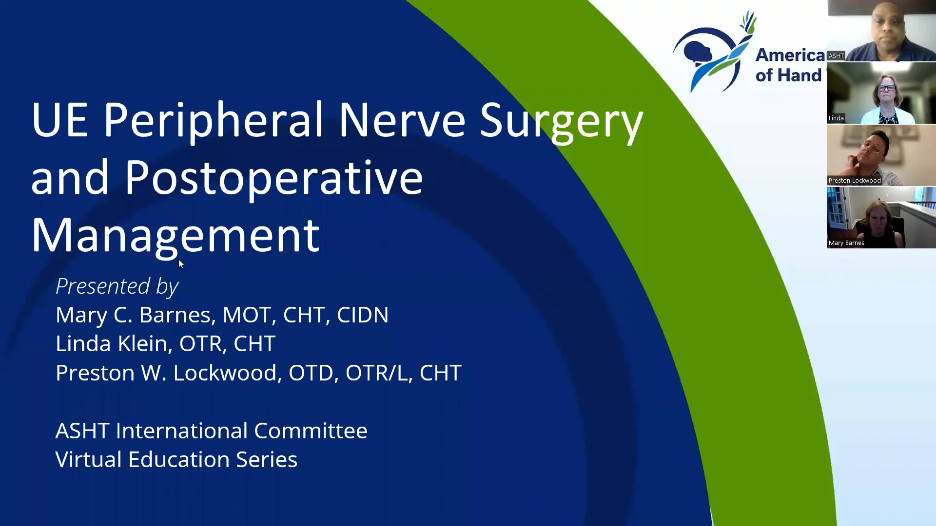 UE Peripheral Nerve Surgery & Post-op Mgmt on Vimeo