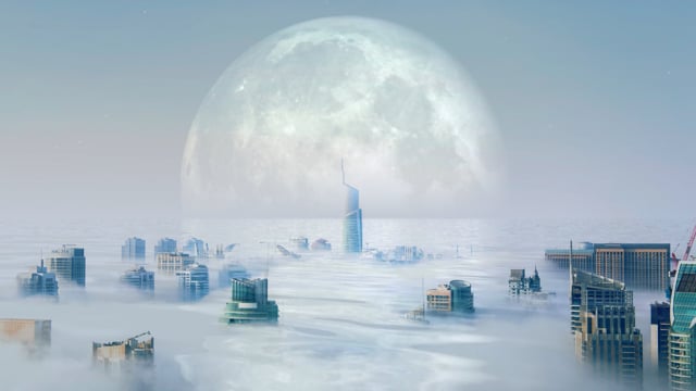 Moonlight City Moon Oasis Of - Free video on Pixabay