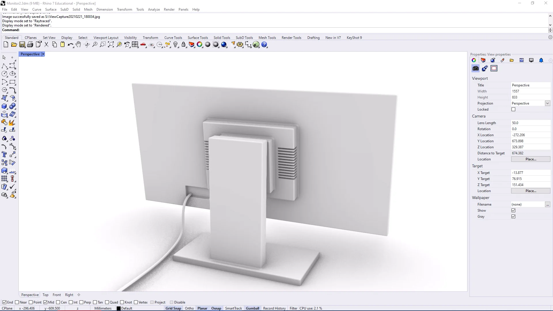 Modeling a Computer Monitor in Rhinoceros 7 - Modeling a Computer ...