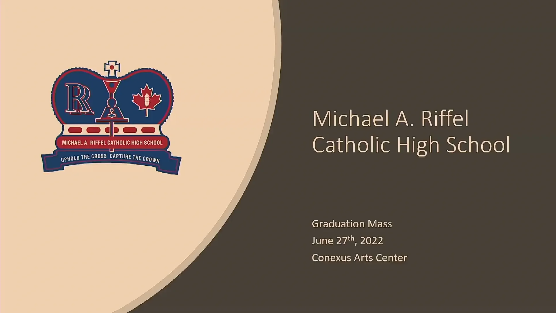 Michael A. Riffel High School Graduation. on Vimeo