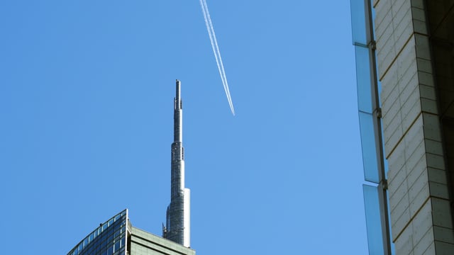 Plane Sky Skyscraper - Free video on Pixabay